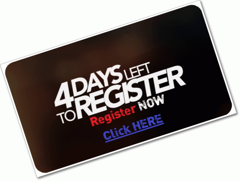 better hurry registration ends soon - Paul Castain